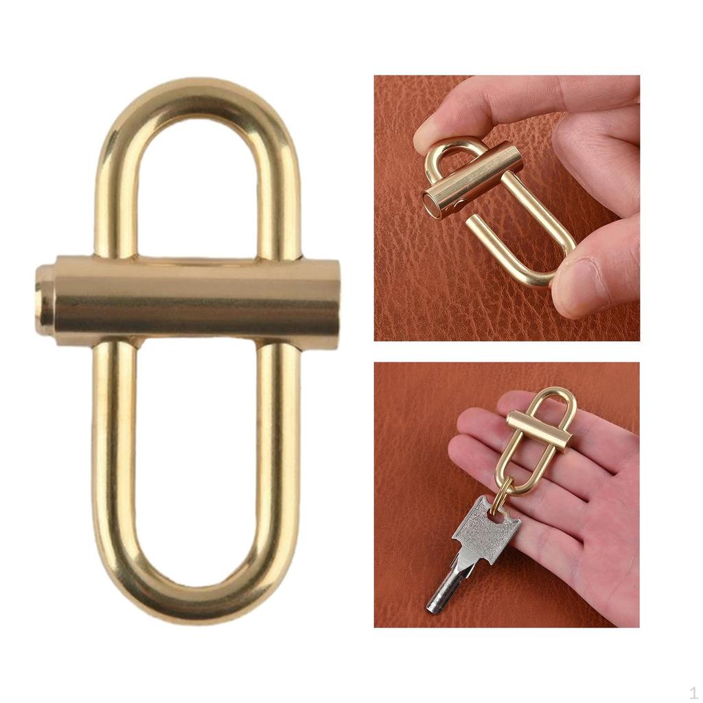 Satın alın Vintage Keychain Lock Buckle Brass Hook Push Button Chain ...