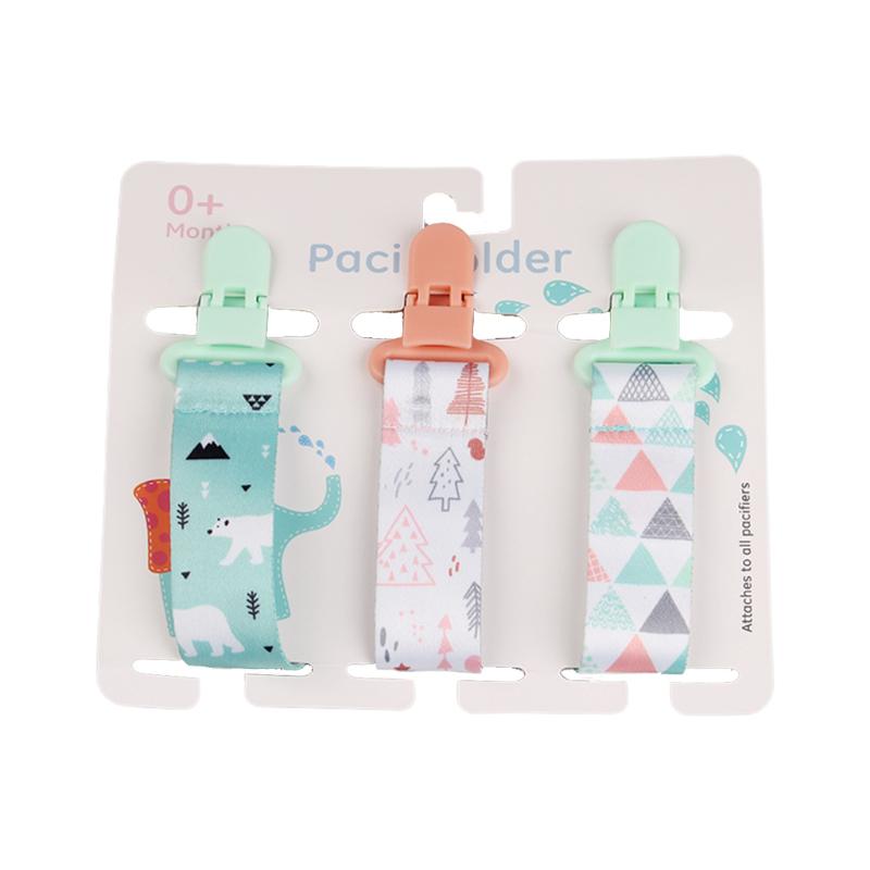 3Pcs/Set Newborn Baby Pacifier Clip Chain Dummy Nipple Leash Strap ...
