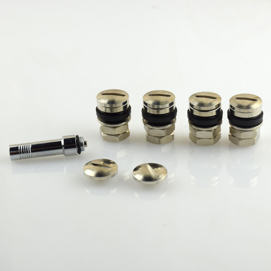 4 Piece Universal Flush Fit Car Tire Tyre Mount Hidden Valve Stems ...
