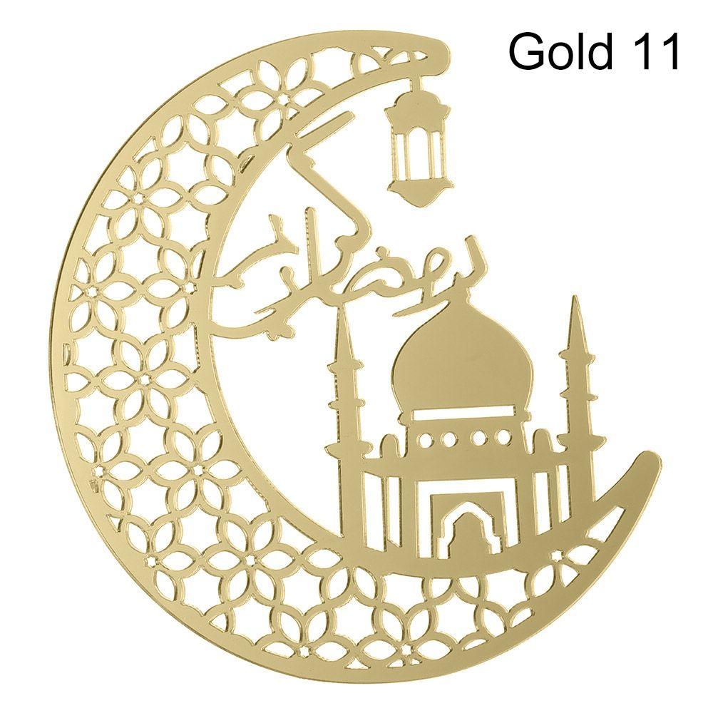 Buy Ramadan Arylic Islamic Removable Eid Mubarak Wall Sticker Hollowed ...
