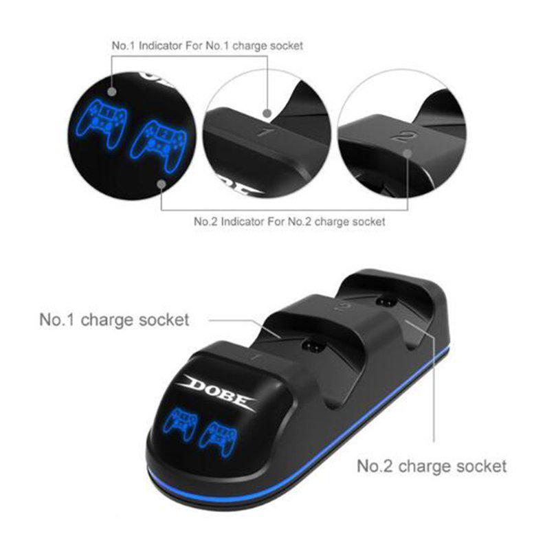 Charging Dock Dual Controllers Charger Station Gamepad Stand Holder ...