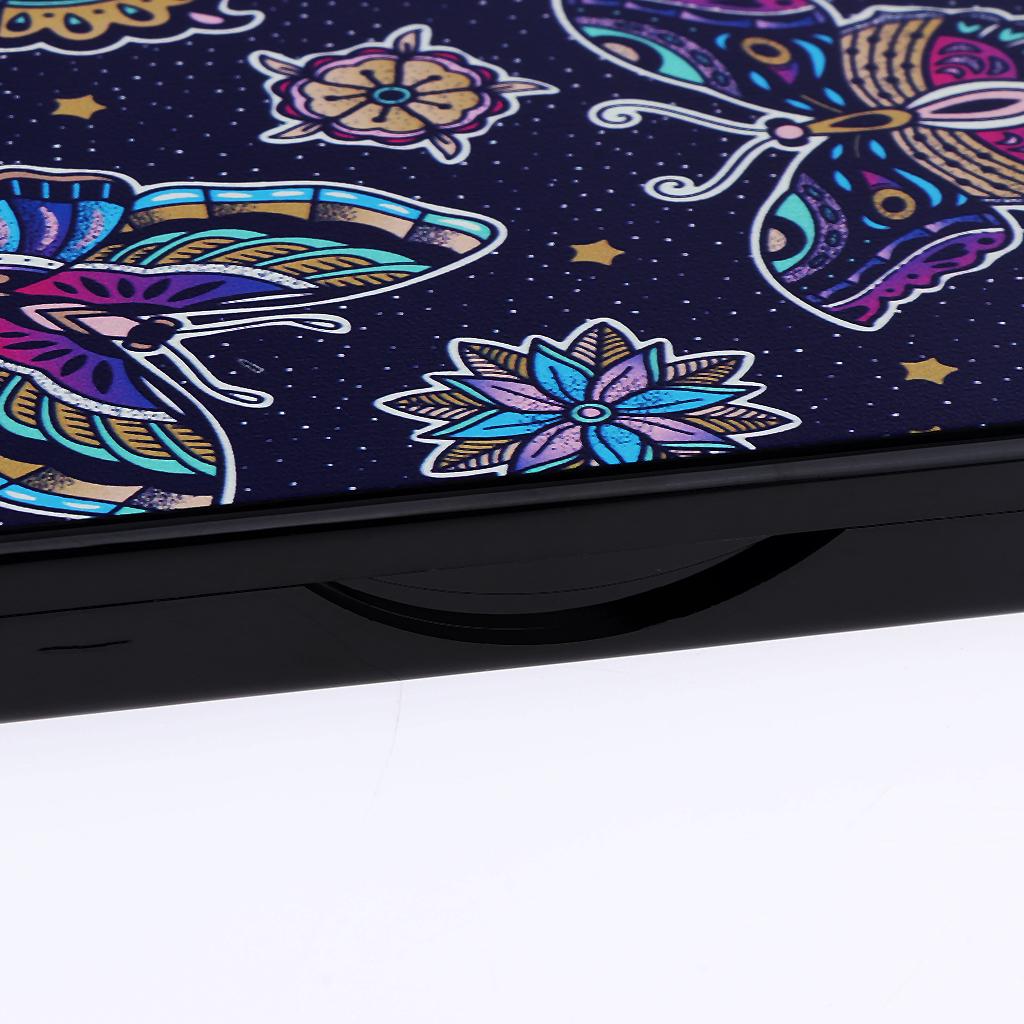 Buy Empty Makeup Box Eyeshadow Plate&Mirror Blush Case Purple Butterfly ...