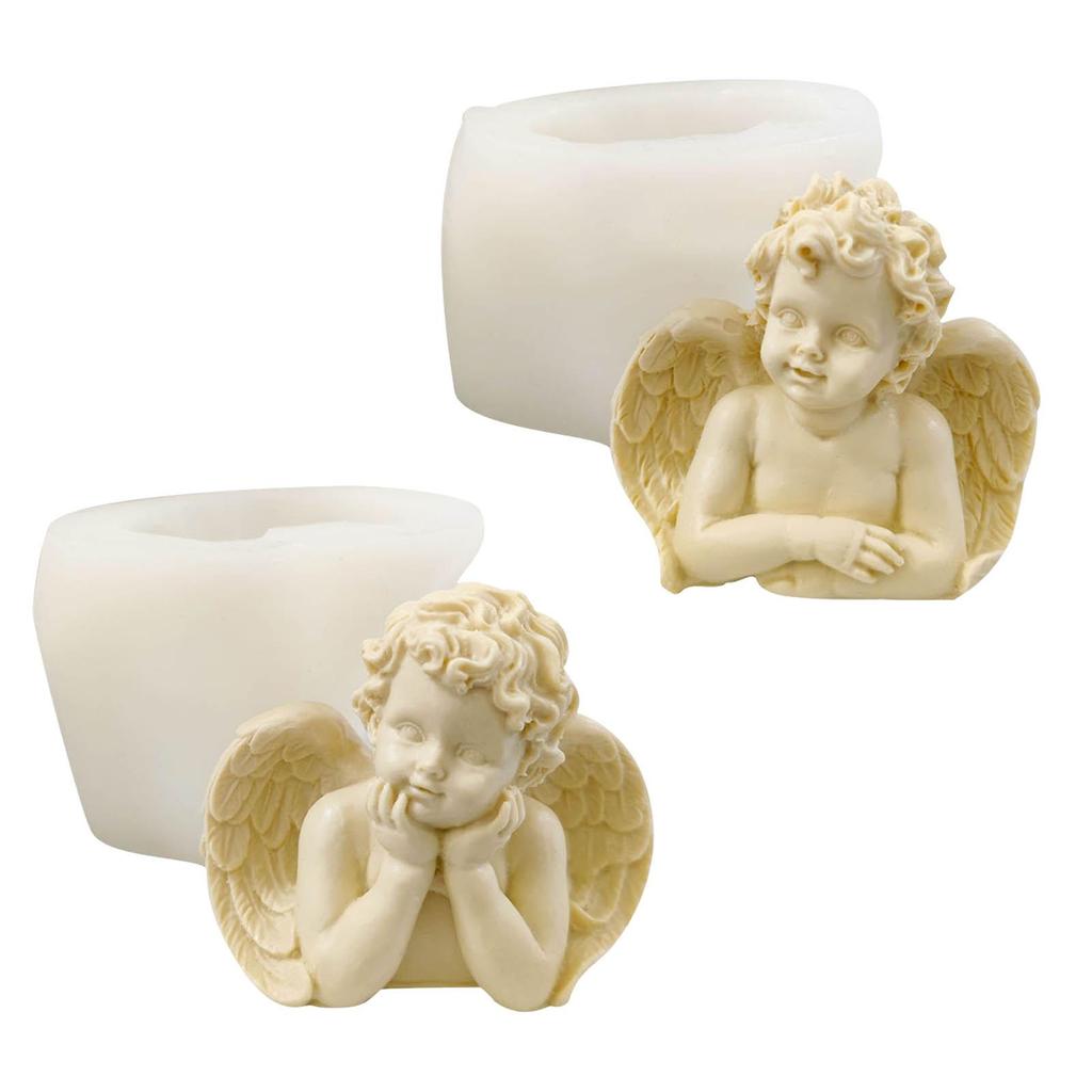 Buy 3D Angel Silicone Mold Candle Making Resin Moulds For DIY Handcraft ...