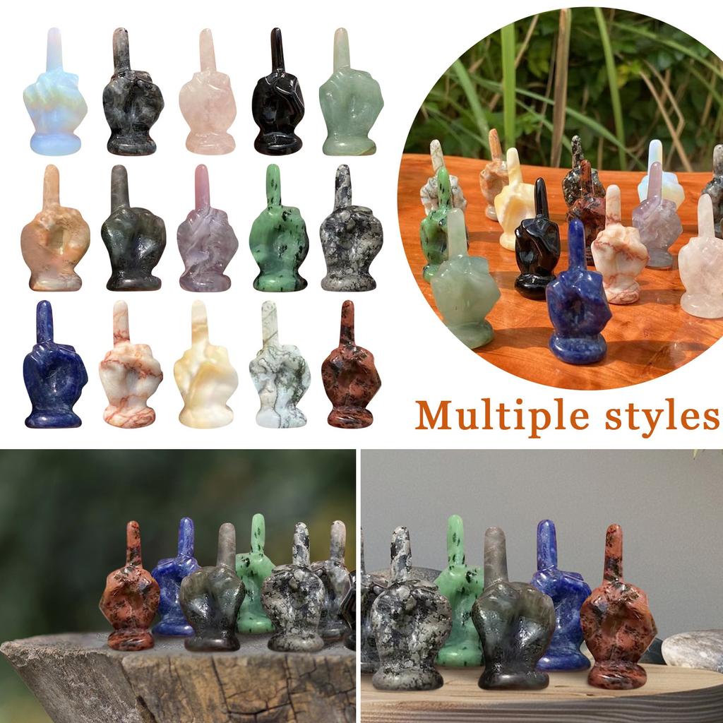 Cheap Middle Finger Crystals Figurine Funny Crystal Middle Finger ...