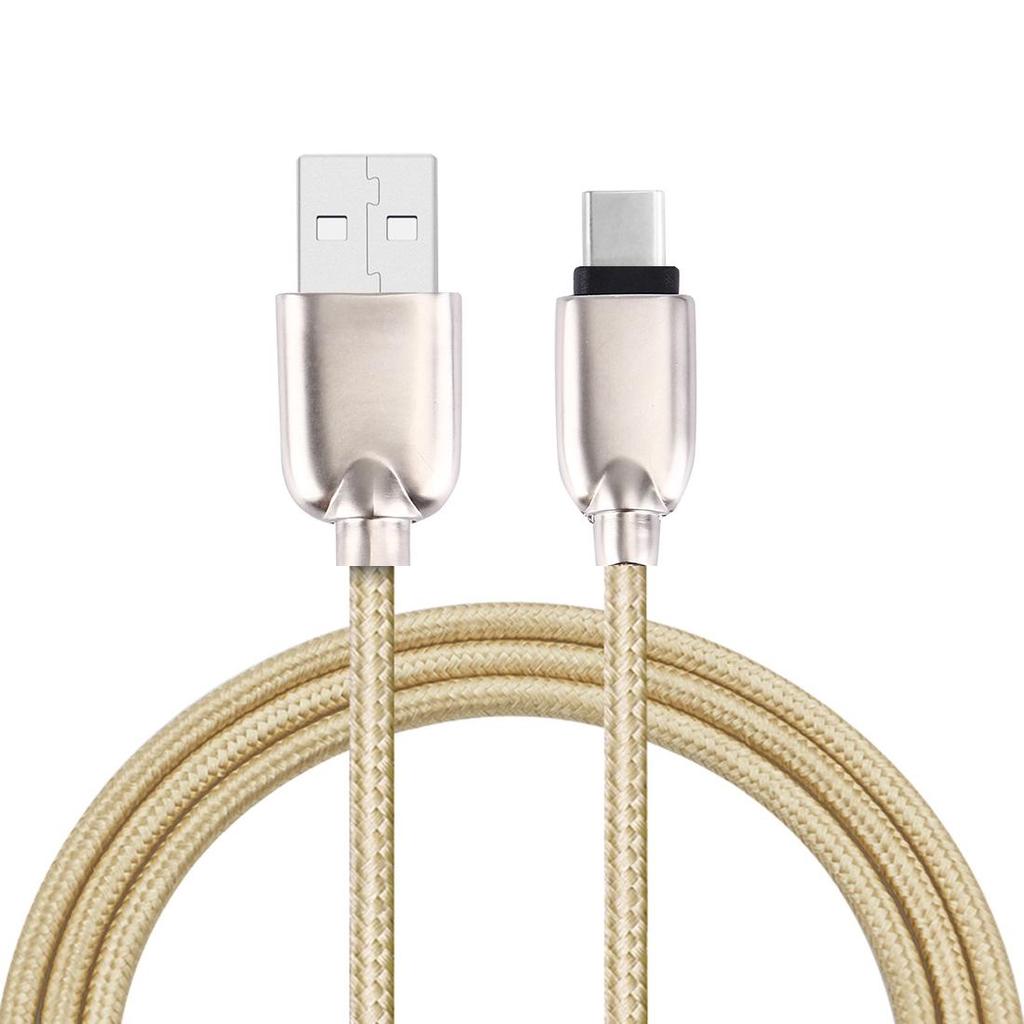 Buy 1M Woven Style Metal Head 108 Copper Cores USB-C / Type-C To USB ...
