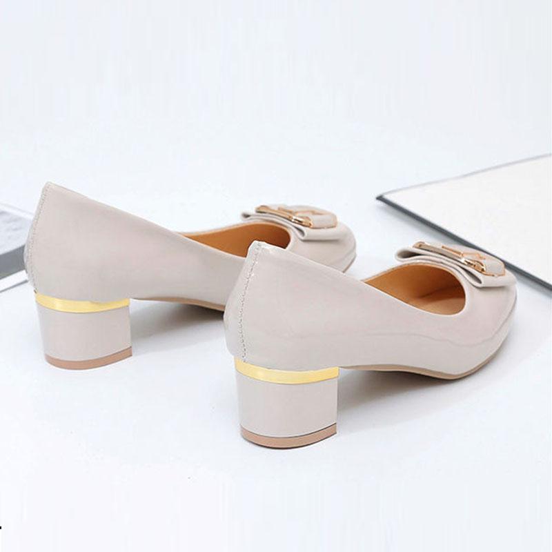 Buy Korean Version Spring Summer Low Top Shoes Fashion Chunky Heel High ...