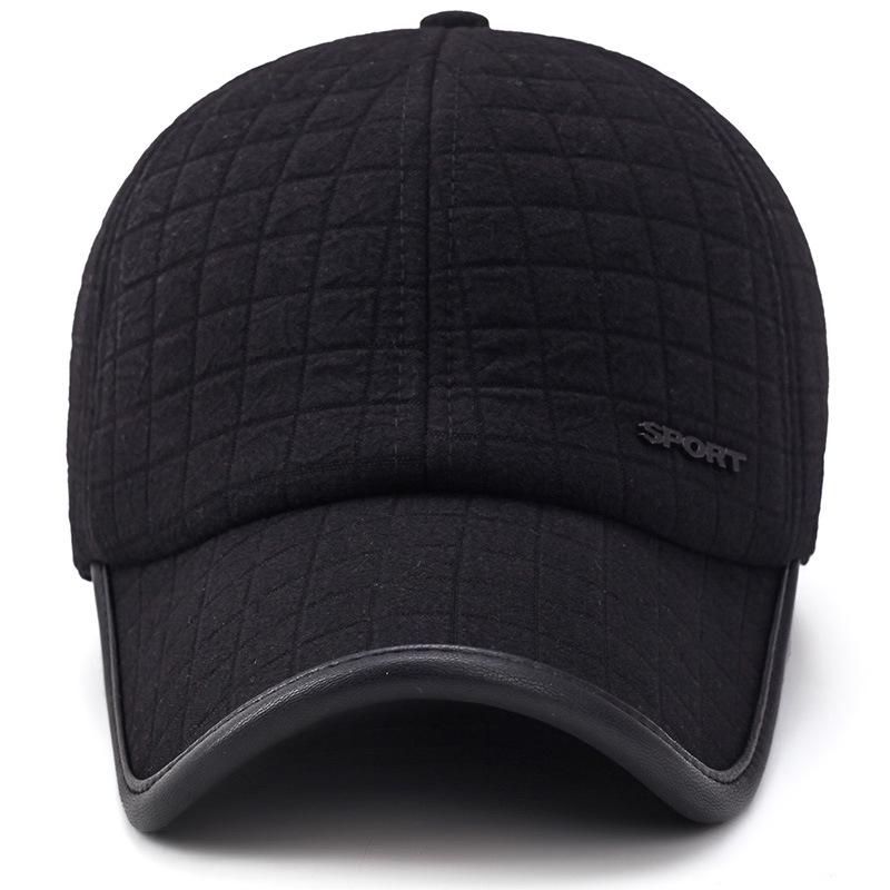 Buy Winter Men's Outdoor Baseball Cap Earmuffs Warm Cotton Dad Hat ...