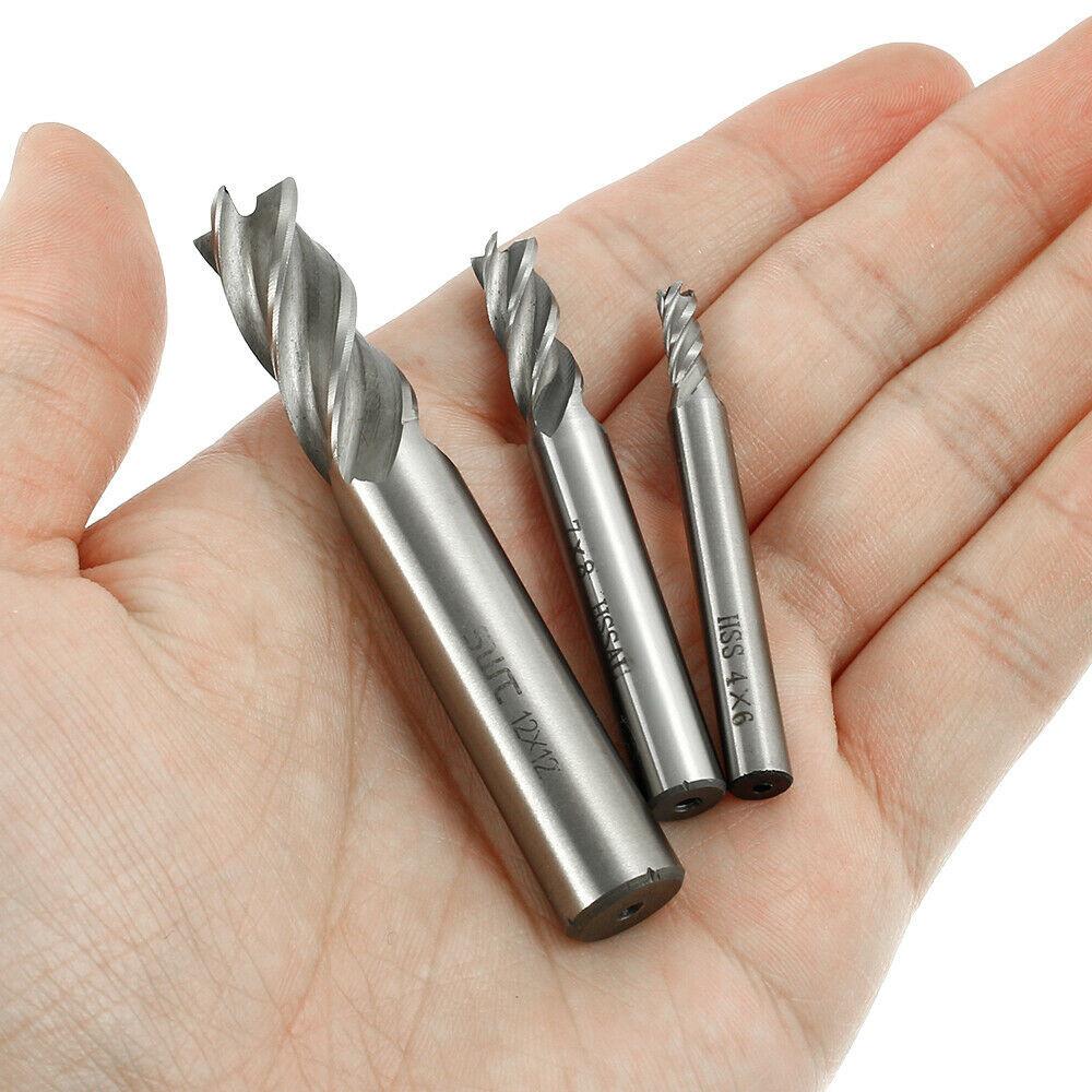 Buy End Mill CNC Hand Tool Straight Shank Titanium-plated HSS at ...