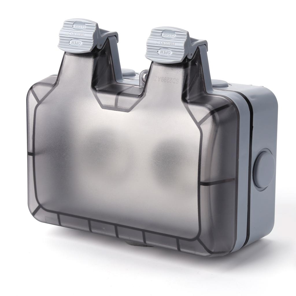 Weatherproof Outdoor Wall Socket, Flush-Mount Power Outlet with Hinged ...