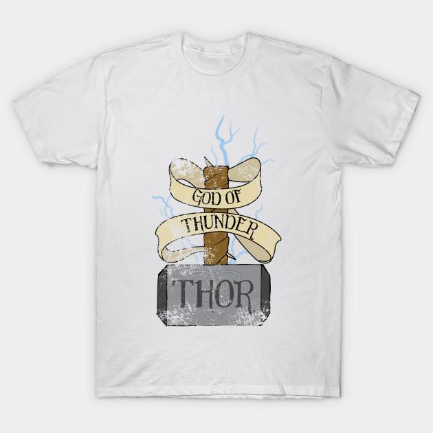 Buy Men Print T-shirt Cotton Large TShirt God of Thunder DTG Print ...
