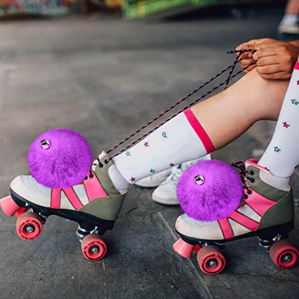 Kup Roller Skating Pom Poms-Faux Rabbit Fur Pom Poms,Skating Shoe ...