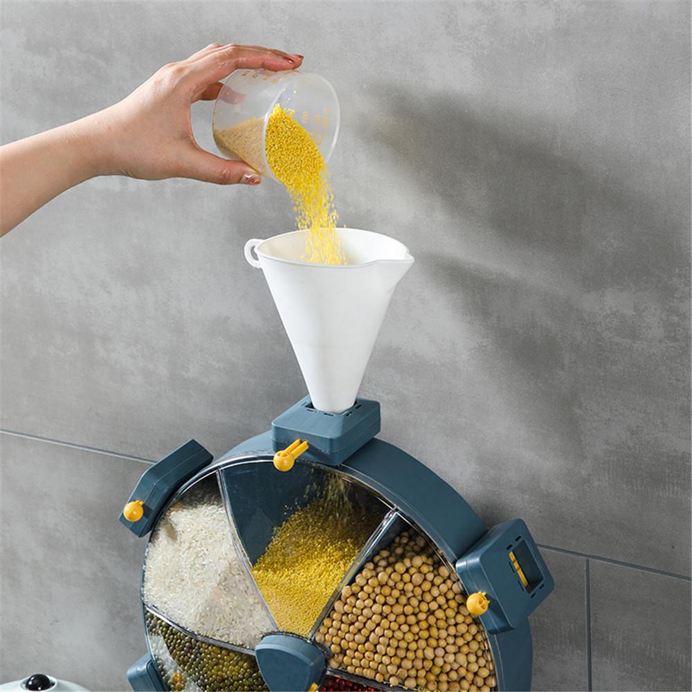 Buy 360 ° Rotatable 8500ML Kitchen Storage Box Rice Sealed Box 6-in-1 ...