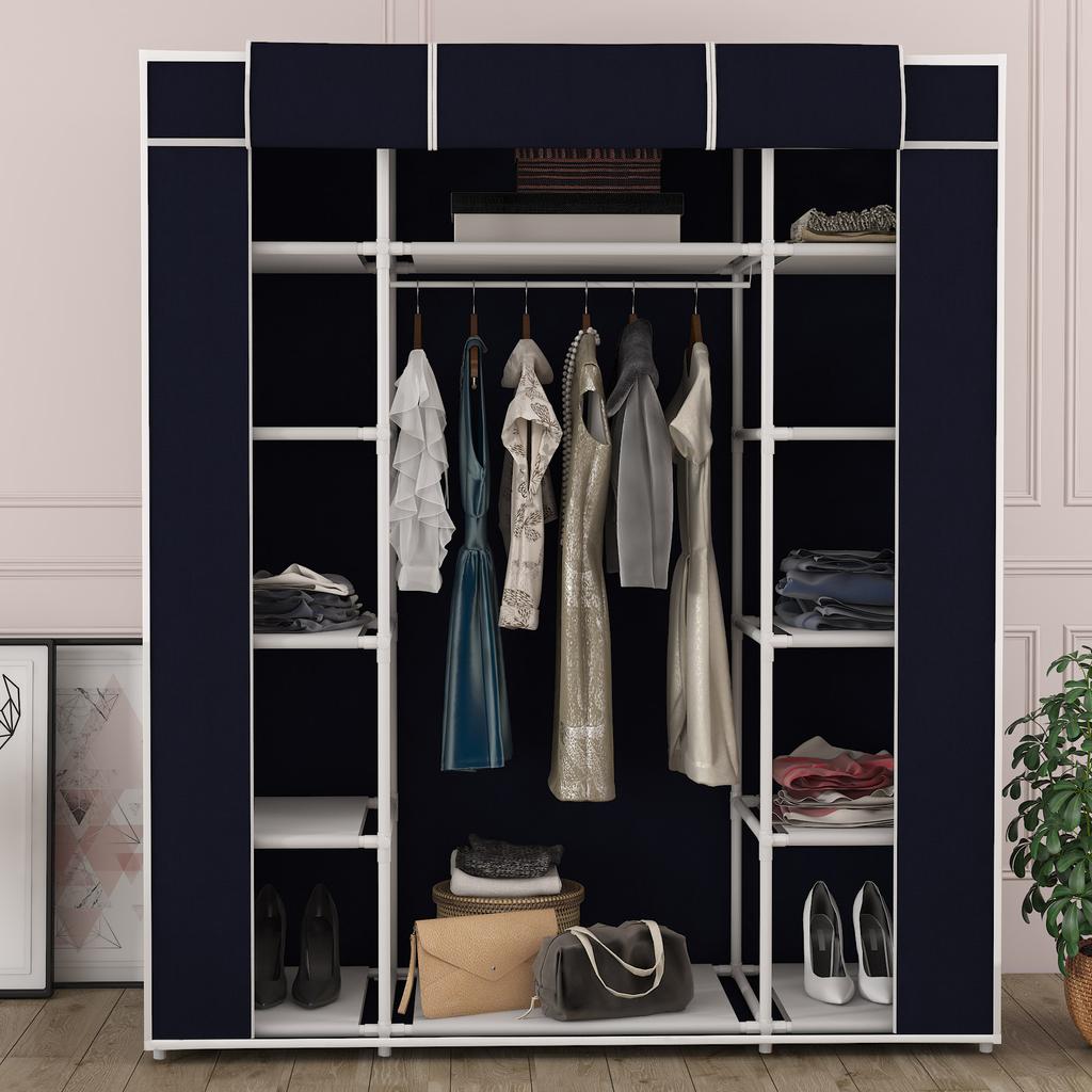 Cheap Cloth Cupboard Plastic Profiled 12 Shelves 60cm Hanger Portable ...