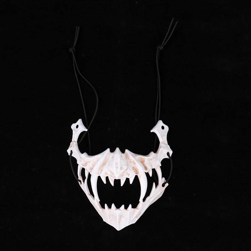 Buy Anime Dragon God Skeleton Half Face Mask Halloween Cosplay Costume ...