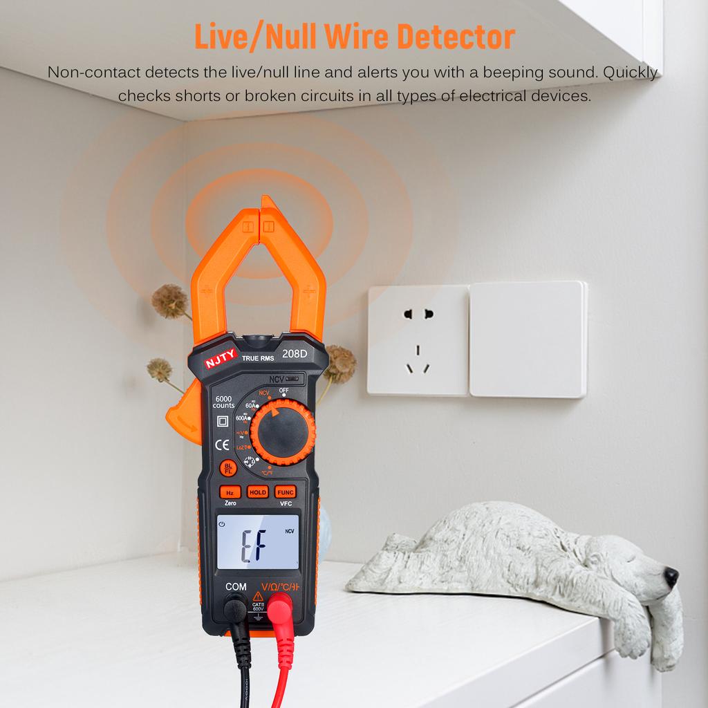 Cheap 600a Ac/Dc Digital Clamp Meter With Temperature Auto Ranging ...