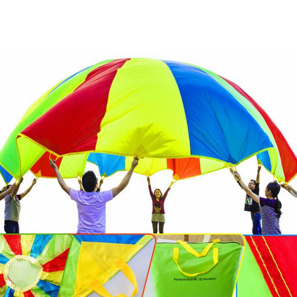 Buy Rainbow Parachute Outdoor Game Teamwork Physical Activity Guide A ...