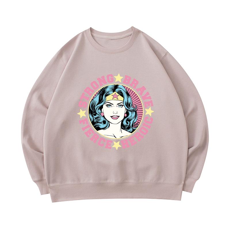 Buy Men's 300 GSM 100% Cotton Sweatshirt Dc Comics Wonder Woman Strong ...