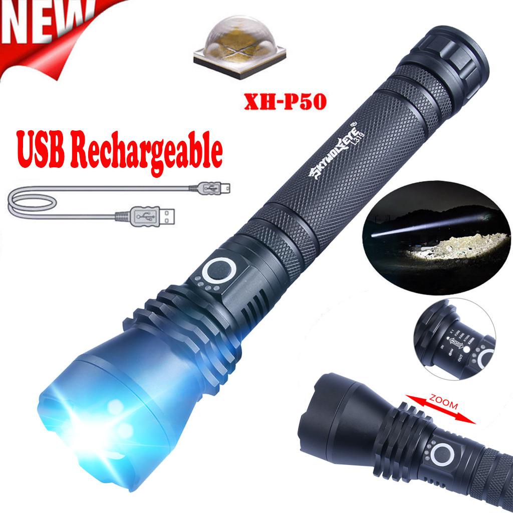 Buy Waterproof XH P50 LED Flashlight Portable USB Rechargeable Torch Light Lamp at affordable ...