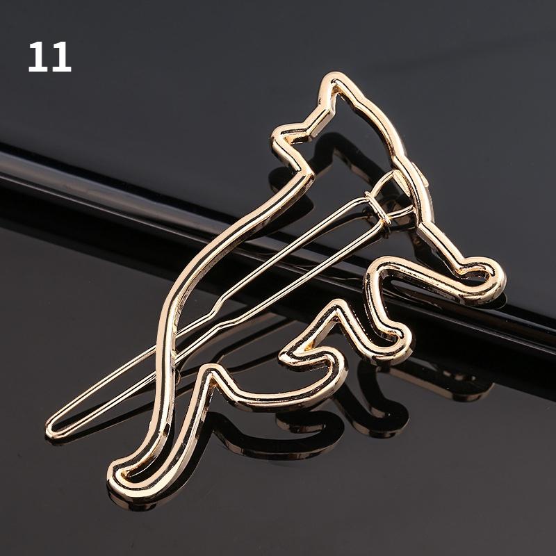 Buy Fashion Metal Love Heart Hair Clip Elegant Star Round Barrette for ...