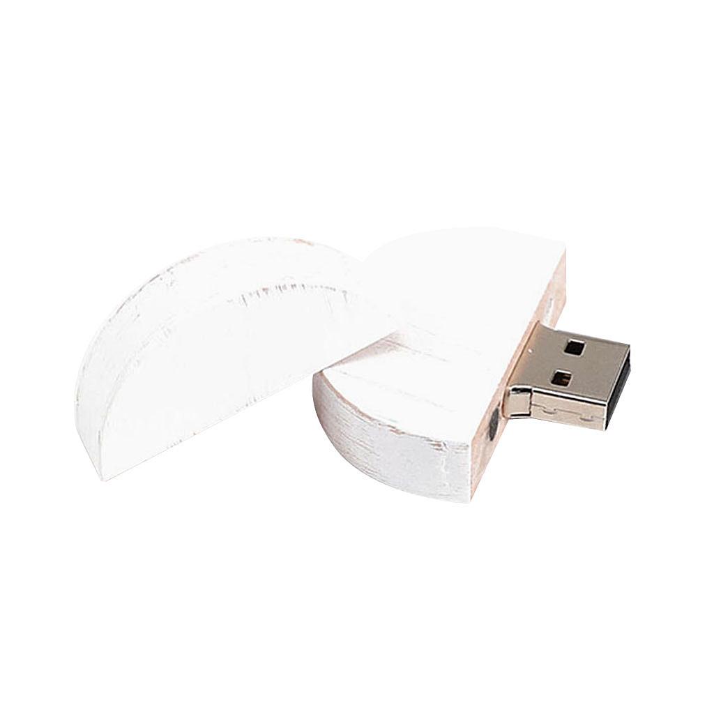 USB 2.0 Flash Drive Maple Wooden Circular Shaped Pen Drive Memory Stick ...