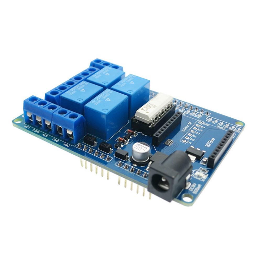 Buy 4 Channel Relay Optocoupler Shield DC 9V 70W Module for Arduino ...