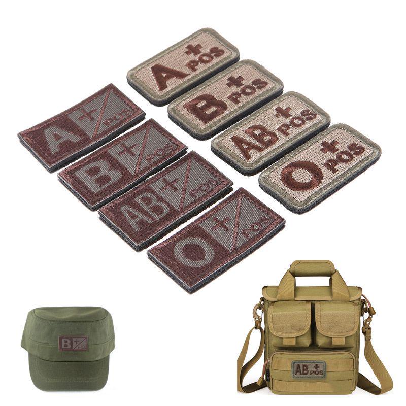 Buy 3D Military Blood Type Patch Embroidered Tactical Patch Hook& Loop ...