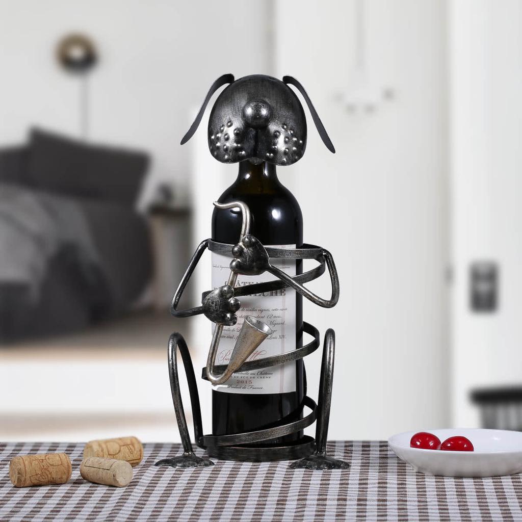 Puppy Wine Rack with Saxophone Iron Animal uygun fiyatlı satın alın ...
