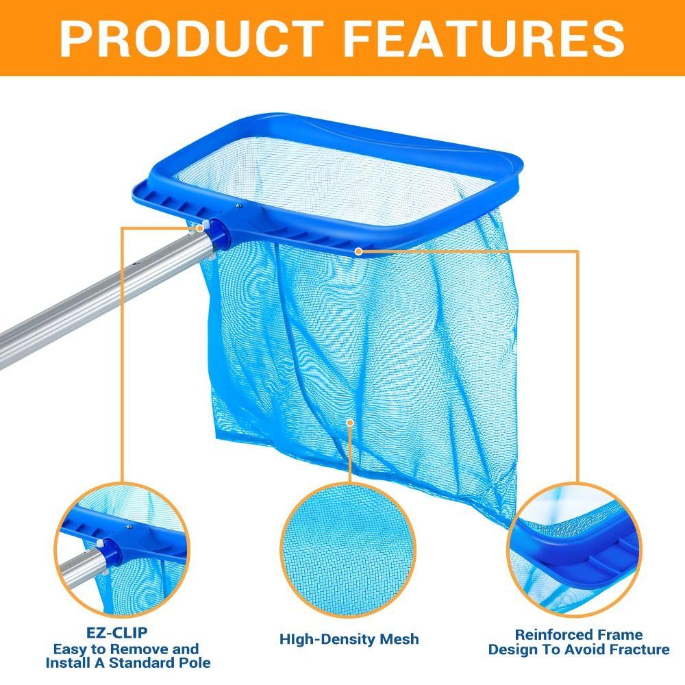 Tool Debris Pickup Skimmer Basket Swimming Pool Leaf Skimmer Net Pool ...