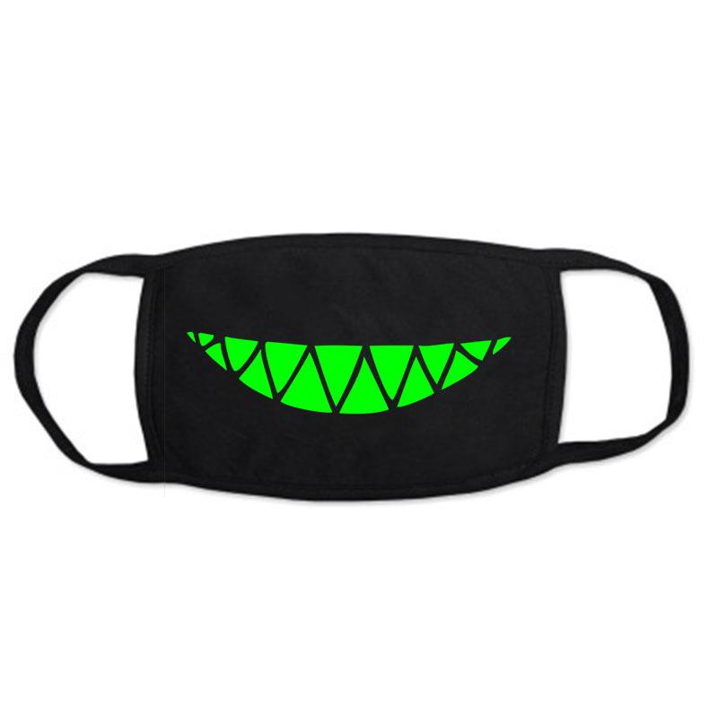 Buy Fashion Luminous Cartoon Mouth Mask Funny Face Mask for Women Man ...