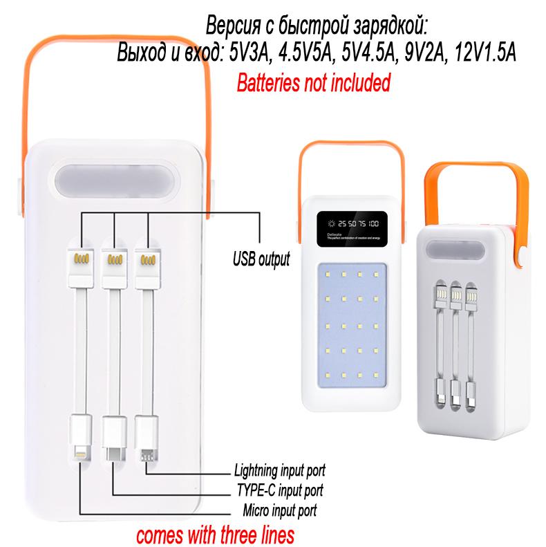 Cheap 21x18650 Flashlight Battery Charger Power Bank Holder DIY Shell ...