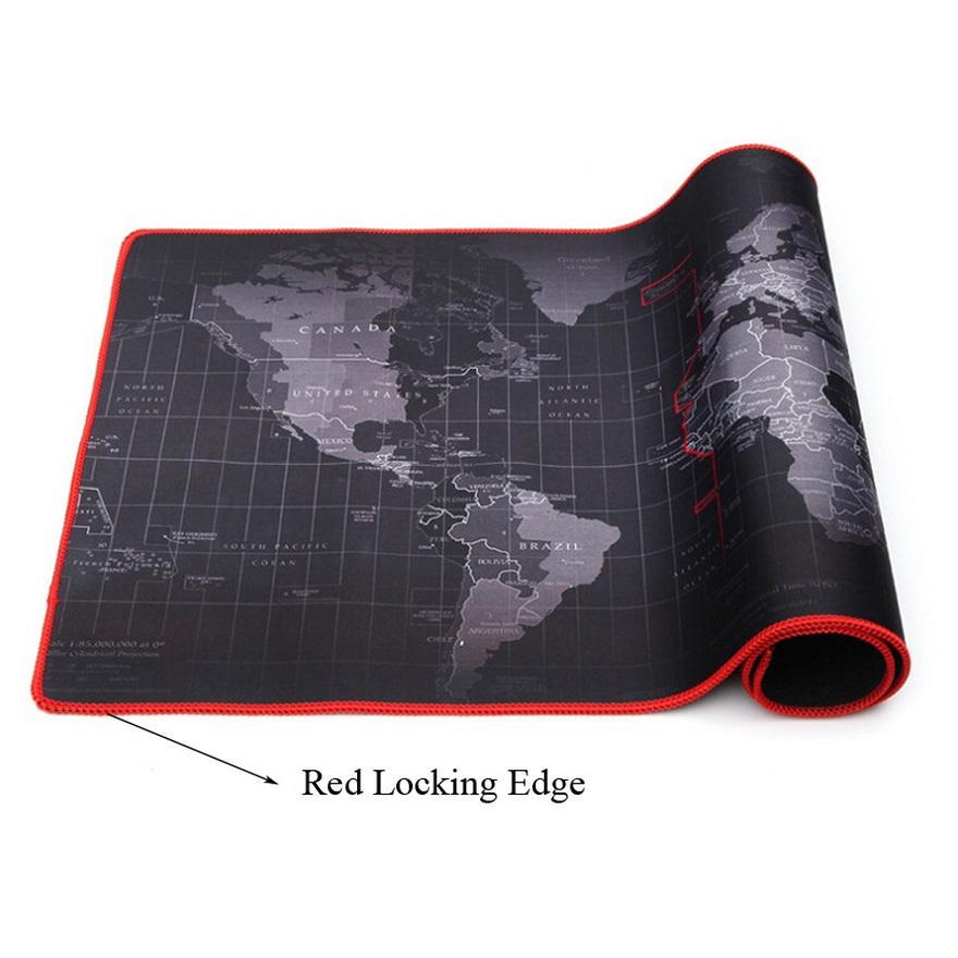 Buy Large Gaming Mouse Pad Gamer World Map Mousepad Anti-slip Natural ...