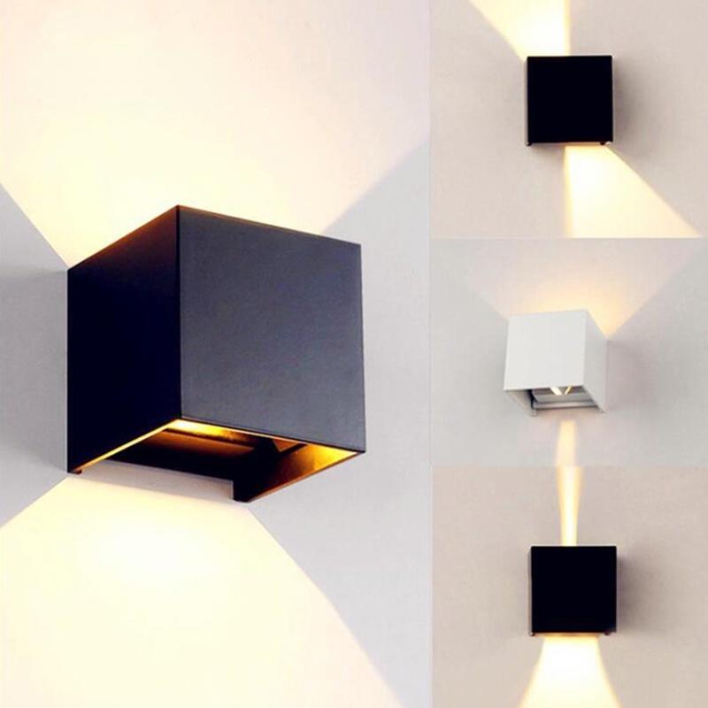 Buy Dimmable Cube LED Wall Lamp Waterproof Surface Mounted Square LED ...