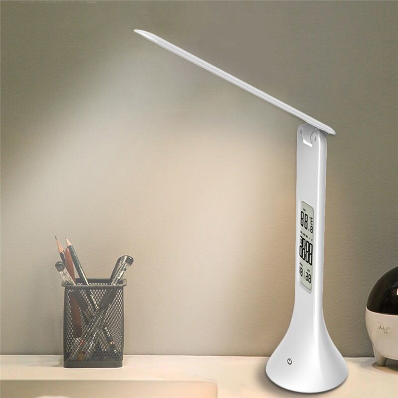 Buy LED Desk Lamp Foldable Dimmable Touch Table Lamp with Calendar ...