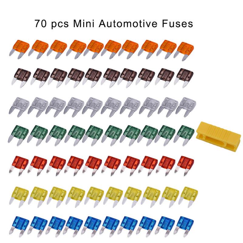 Buy 70PCS 5A 7.5A 10A 15A 20A 25A 30A Mini Auto Car Blade Fuse Set at ...