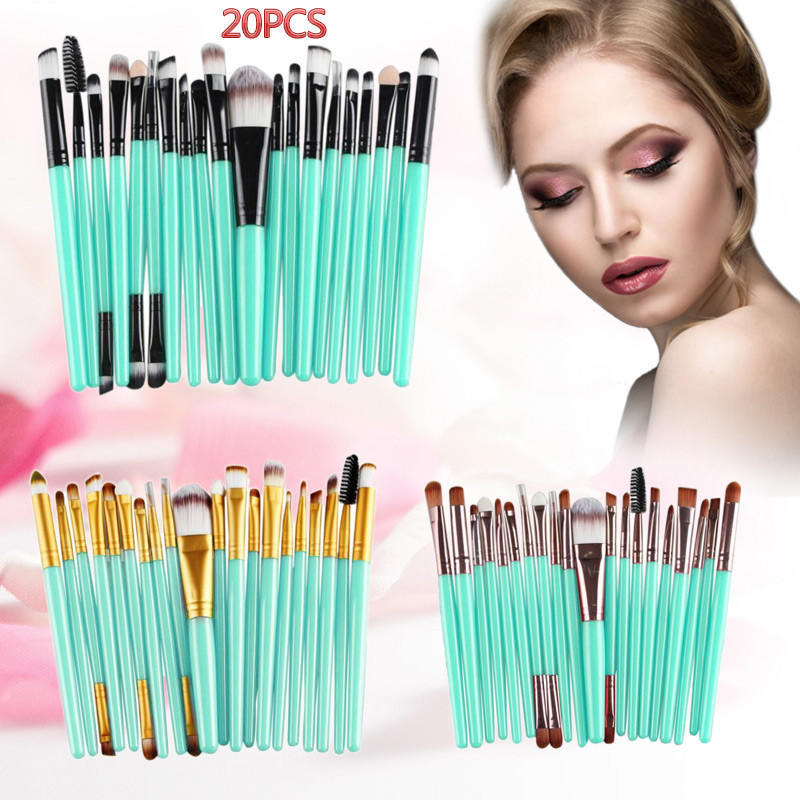 20pcs Wool Makeup Brush Set Tools Make Up Toiletry Kit Wool Make Up ...