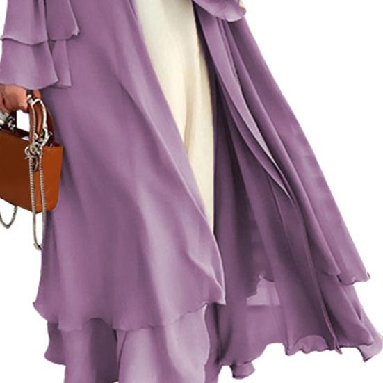 Cheap Women Simple Elegent Beauty Lady Dress Chiffon Double Layer Robe ...