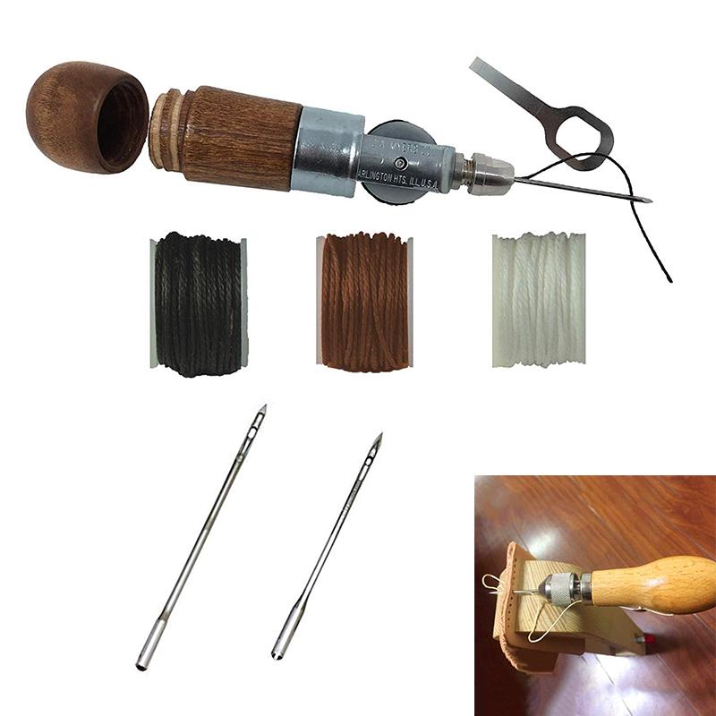 Buy Repair Canvas Kit Sewing DIY Leather Tool Craft Awl Stitching Belt ...