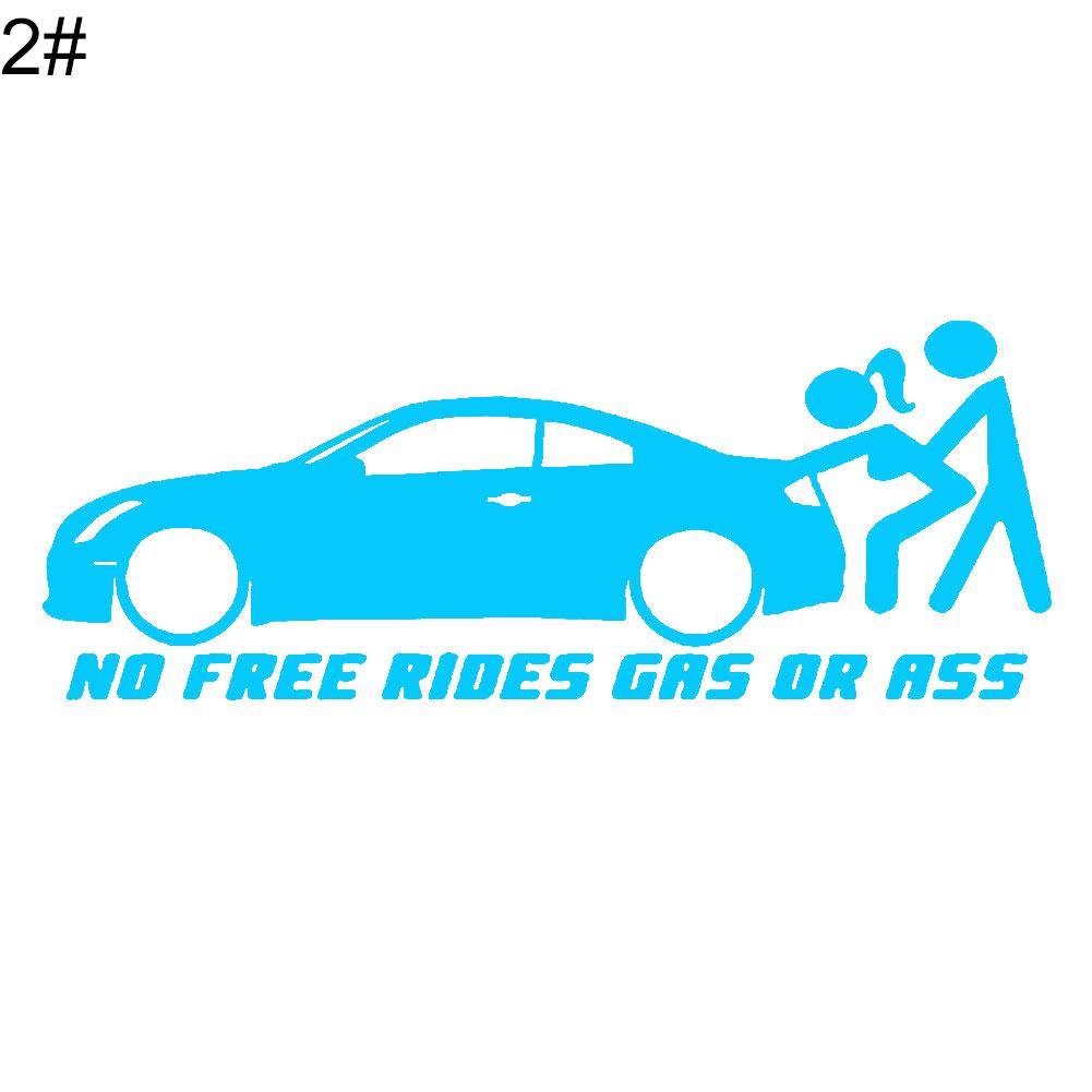 Cheap Funny No Free Rides Gas or Ass Car Vehicle Reflective Decals ...