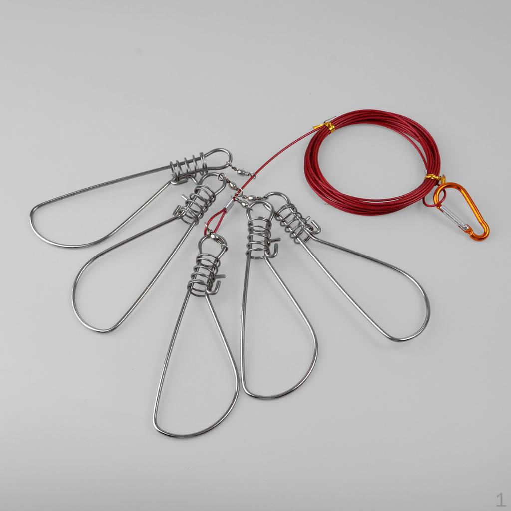 Buy Stainless Stringer Fish Lock Buckle Durable Chain Stringers with 5 ...