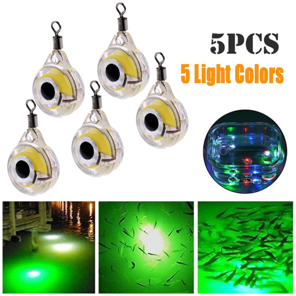 Buy 5Pcs Mini LED Flashing Lure Attracting Fishing Lure Light Deep Drop ...