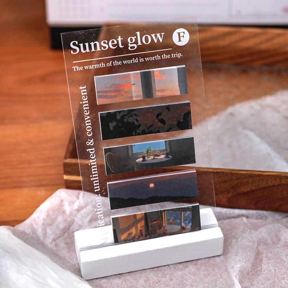 Cheap Sunset Cloud Flower Painting Stationary Stickers Indexes Sticky ...