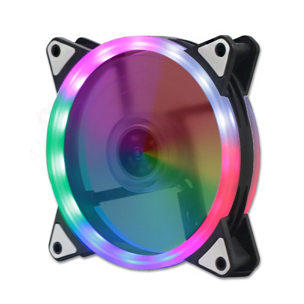 Buy Mute Double-sided Aperture LED RGB Light Heat Dissipation PC Case ...