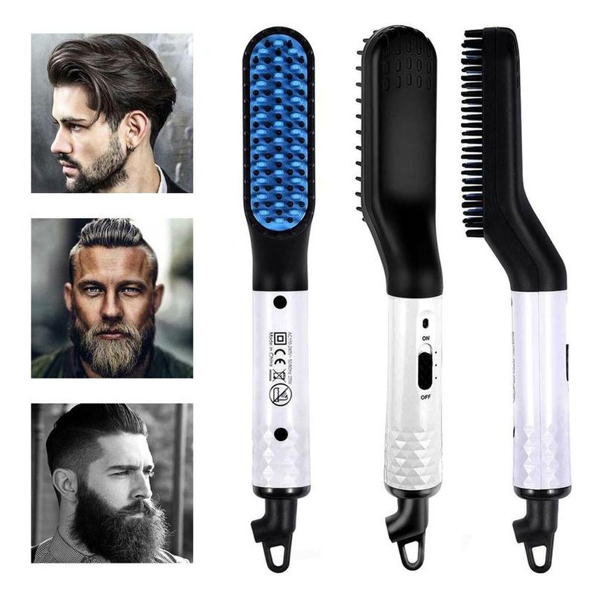 Buy Mens Quick Beard Hair Straightener Styling Comb Electric Heating ...