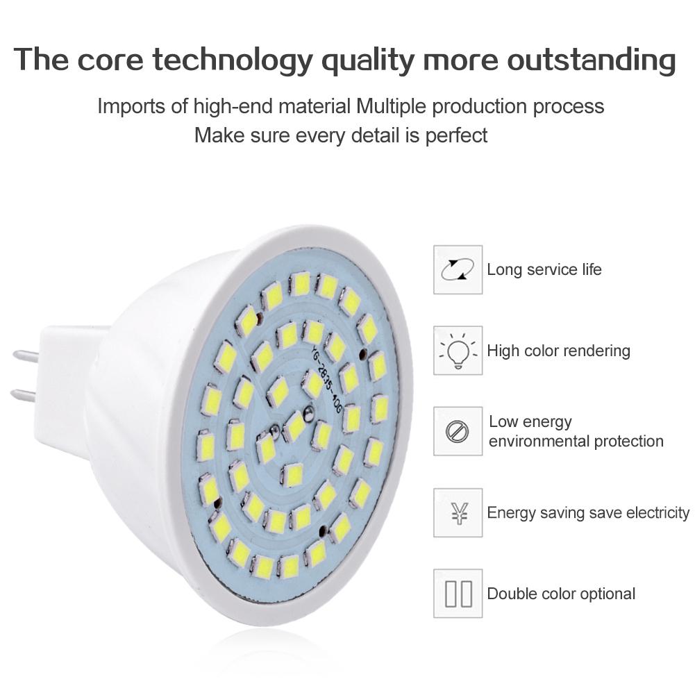 Buy 220V LED Bulb GU10 E27 MR16 E14 Energy Saving Lamp 4W 6W 8W 2835 ...