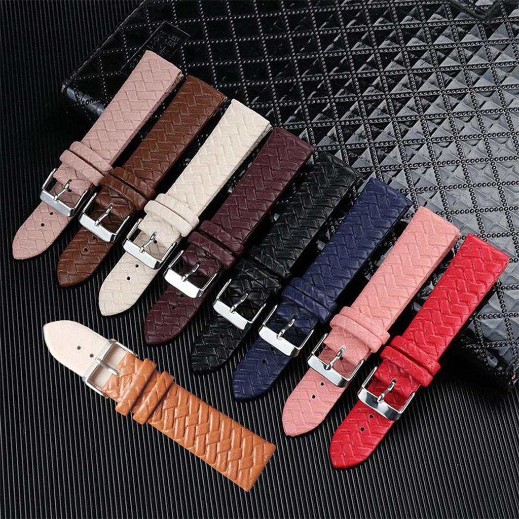 Buy Watchband PU Leather 8-24 Mm Pin Buckle Watch Band Strap Wrist Belt ...