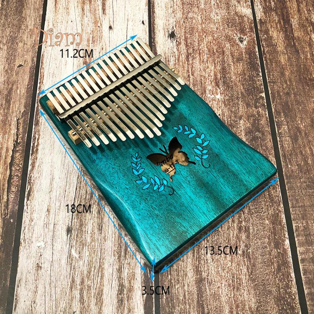 Buy K&J Kalimba Mbira Thumb Piano Butterfly Wooden Musical Instrument ...