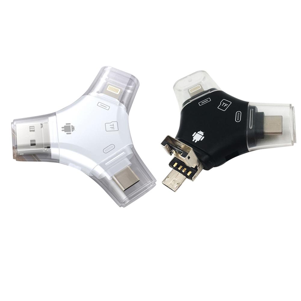 Apple Android Type-C PC OTG Kart Okuyucu için 4'i 1'de 4 Evrensel USB ...