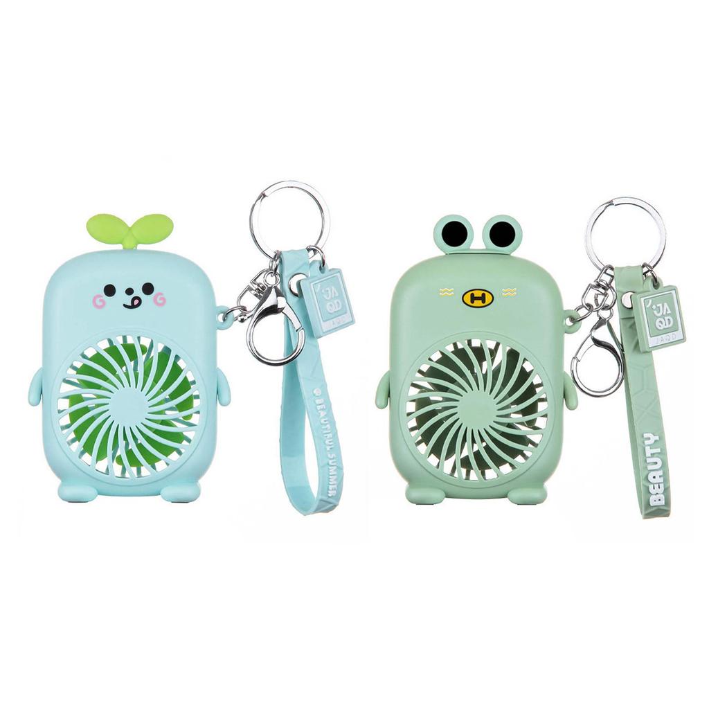 Buy Mini Cartoon Fan Keychain Handheld Portable Personal Fan for Summer ...