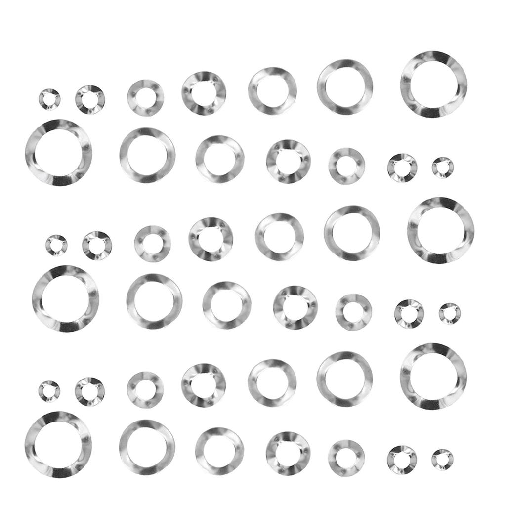 100Pcs Wave Washer Assortment Kit Crinkle Wavey Washers A2 Stainless ...