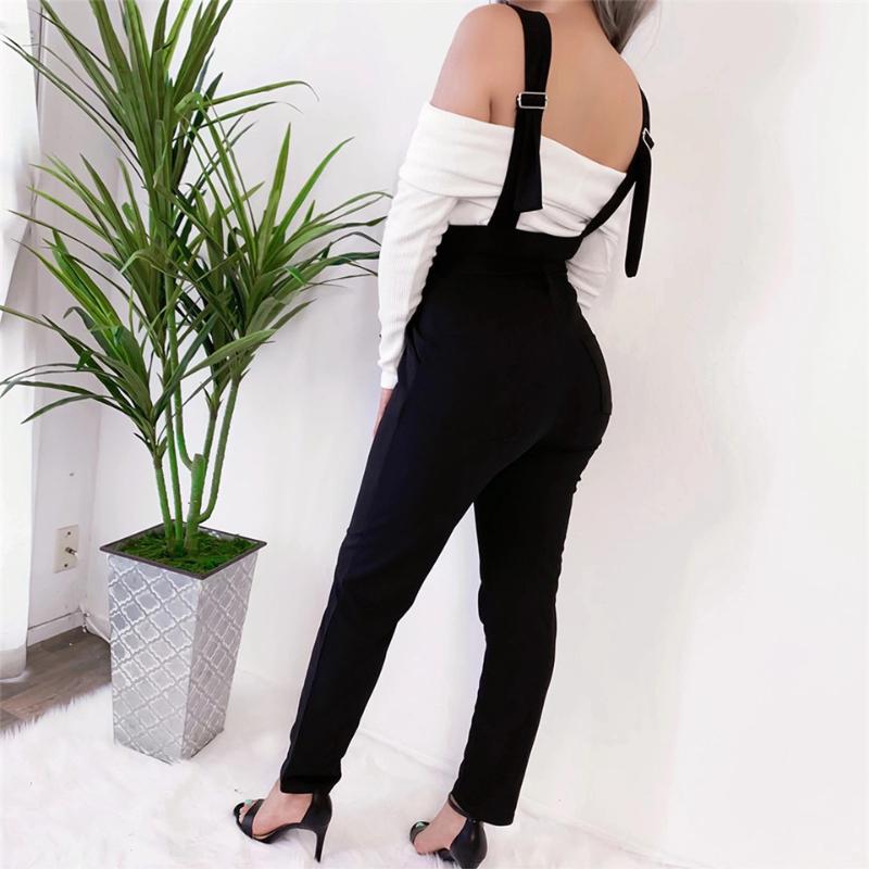 2021 Autumn Women Fashion Long Pants Sashes Design Button Pockets High ...